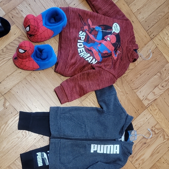 Puma | Matching Sets | Spiderman Jacket And Puma Tracksuit Set | Poshmark